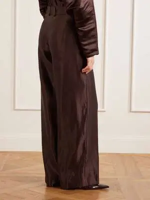 JOSEPH Jnane Linen And Silk-blend Wide-leg Pants