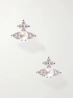 VIVIENNE WESTWOOD Pearl-effect Crystal Earrings