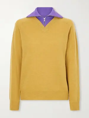 MAISON MARGIELA Ribbed Wool-blend Sweater - Mustard