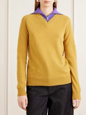 MAISON MARGIELA Ribbed Wool-blend Sweater - Mustard