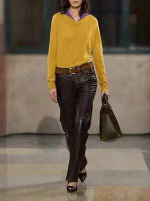 MAISON MARGIELA Ribbed Wool-blend Sweater - Mustard