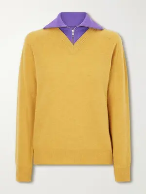 MAISON MARGIELA Ribbed Wool-blend Sweater - Yellow