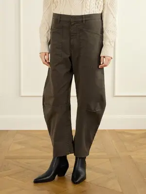NILI LOTAN Shon Cotton-blend Twill Tapered Cargo Pants