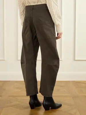 NILI LOTAN Shon Cotton-blend Twill Tapered Cargo Pants