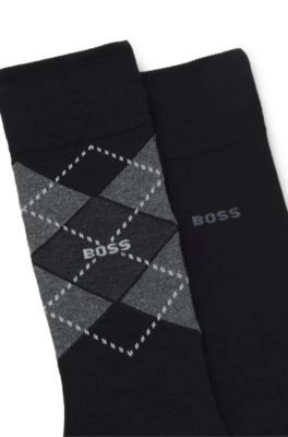 BOSS Cotton-blend Regular Length Socks Two Pack