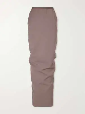 Rick Owens Soft Pillar Wool-stretch Maxi Skirt - Grape