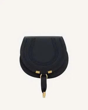 Chloé Small Marcie Leather Shoulder Bag - Black