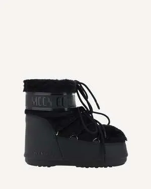 Moon Boot Icon Low Faux Fur Boots - Black