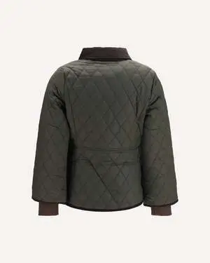 Barbour Quilted Puffer Jacket With Corduroy Collar