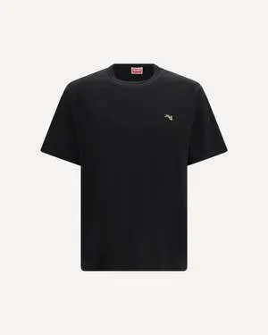 Kenzo Juping Tiger Ebroidered Cotton T-shirt Ale