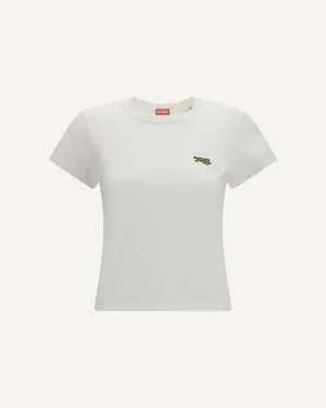 Kenzo Jumping Tiger Embroidered Cotton T-shirt
