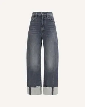 MOTHER Half Pipe Flood Cuff Fray Jeans