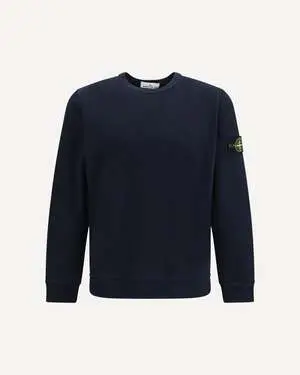 Stone Island Crewneck Cotton Sweatshirt - Blue
