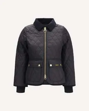 Barbour Quilted Puffer Jacket With Corduroy Collar