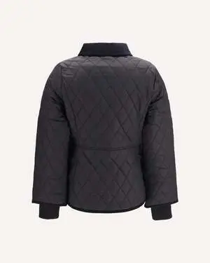Barbour Quilted Puffer Jacket With Corduroy Collar