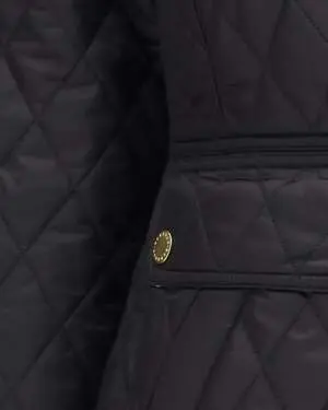 Barbour Quilted Puffer Jacket With Corduroy Collar