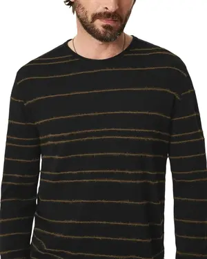 John Varvatos Everly Textured Stripe Sweater