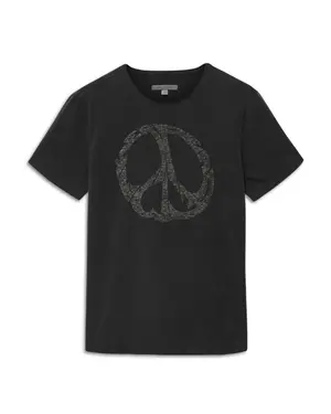 John Varvatos Raw Edge Peace Graphic T-shirt