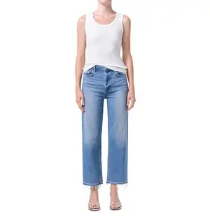 AGOLDE Ren High Rise Ankle Wide Leg Jeans