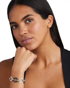 Lagos Two Tone Ceramic Link Bracelet