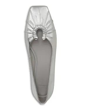 Vince Dany Ballet Flats - Silver Metallic