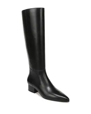 Vince Adan Leather Tall Boots - Black Leather