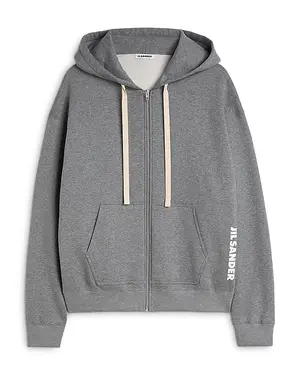 JIL SANDER Drawstring Logo Hoodie - Koala