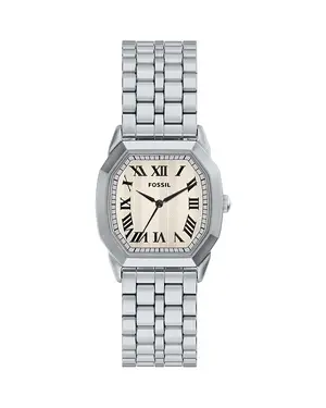 Fossil Harlow Watch, 33mm X 33mm - Cream/silver