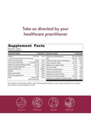 BARIATRIC ADVANTAGE Ultra Solo Once-per-day Multivitamin Capsules Without Iron 90 Capsules