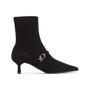 Prada Suede Bootie - Black