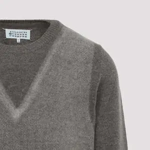 MAISON MARGIELA Fused Knit V-neck Sweater