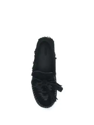 Isabel Marant Étoile Suede Fitza Loafers With Fringe Detailing - Black