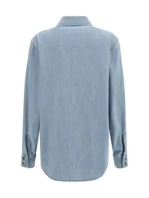 Bottega Veneta Sky Bleached Oversize Denim Shirt