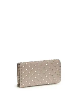 Valentino Garavani Rockstud Spike Quilted Nappa Shoulder Bag - Cream