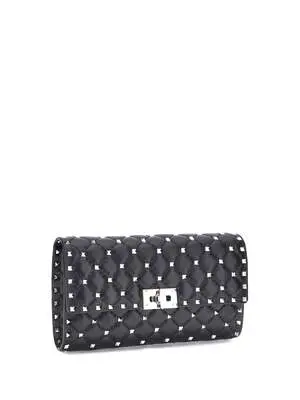 Valentino Garavani Rockstud Spike Nappa Shoulder Bag - Black