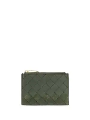 Bottega Veneta Intrecciato Zip Cardholder - Green