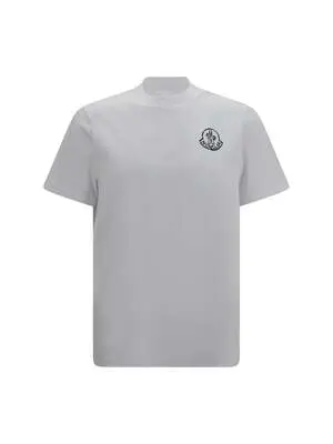 Moncler Logo Patch Cotton Jersey T-shirt - White