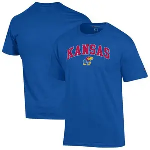 Champion Kansas Jayhawks Arch Over Logo T-shirt - Royal