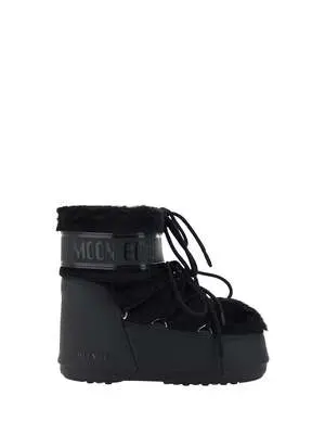 Moon Boot Icon Low Faux Fur Boots - Black