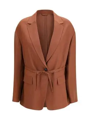 Brunello Cucinelli Monili-embellishment Blazer - Red