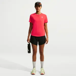 Nike Dri-fit Short-sleeve Trail Running Top - Red