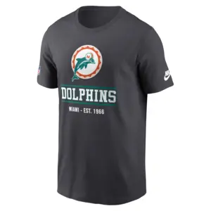 Nike Miami Dolphins Essential Dri-fit Nfl T-shirt - Grey