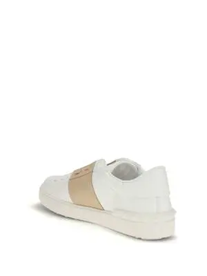 Valentino Garavani Open Vitello Tecnic Calfskin Sneakers - White