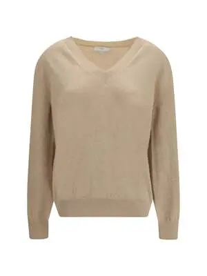 Malo MALO Cashmere V-Neck Sweater Cream