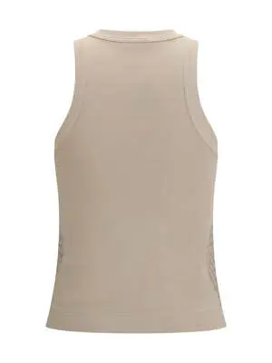Brunello Cucinelli Cotton Top With Luminous Embroidery - Cream