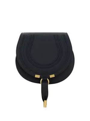 Chloé Small Marcie Leather Shoulder Bag - Black