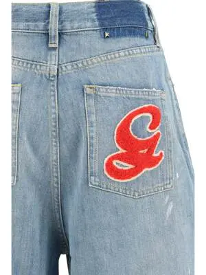 GOLDEN GOOSE Embroidered Logo Denim Jeans