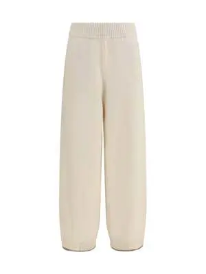Brunello Cucinelli Cashmere Trousers - White