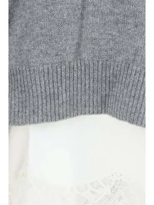 ERMANO SCERVINO Ermanno Scervino Layered Knit Dress With Lace Trim