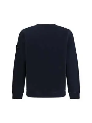 Stone Island Crewneck Cotton Sweatshirt - Blue
